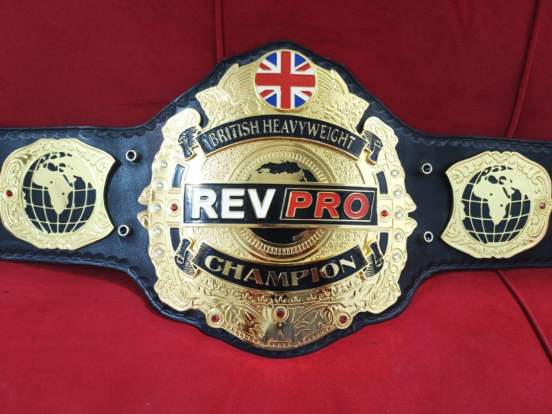Rev Pro British Heavyweight Champion Title Belt 4mm Stacked Plates ...