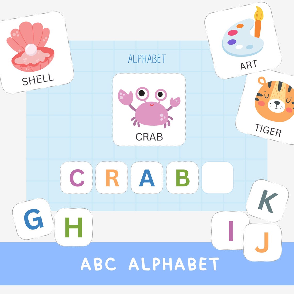 Alphabet Letter Matching Game: ABC Alphabet Learning Activity ...