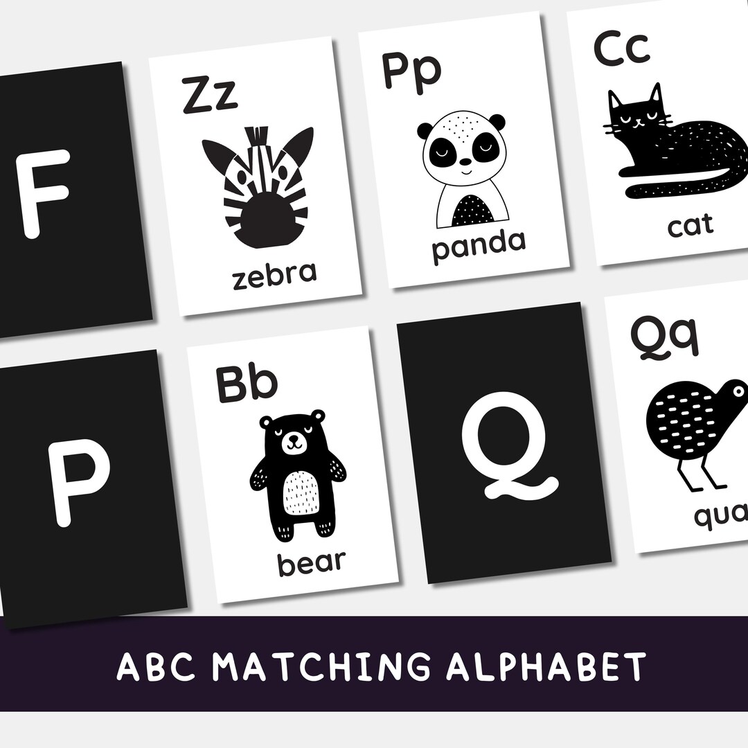 ABC Alphabet Learning, Letter Matching Cards, Kids & Toddler ...