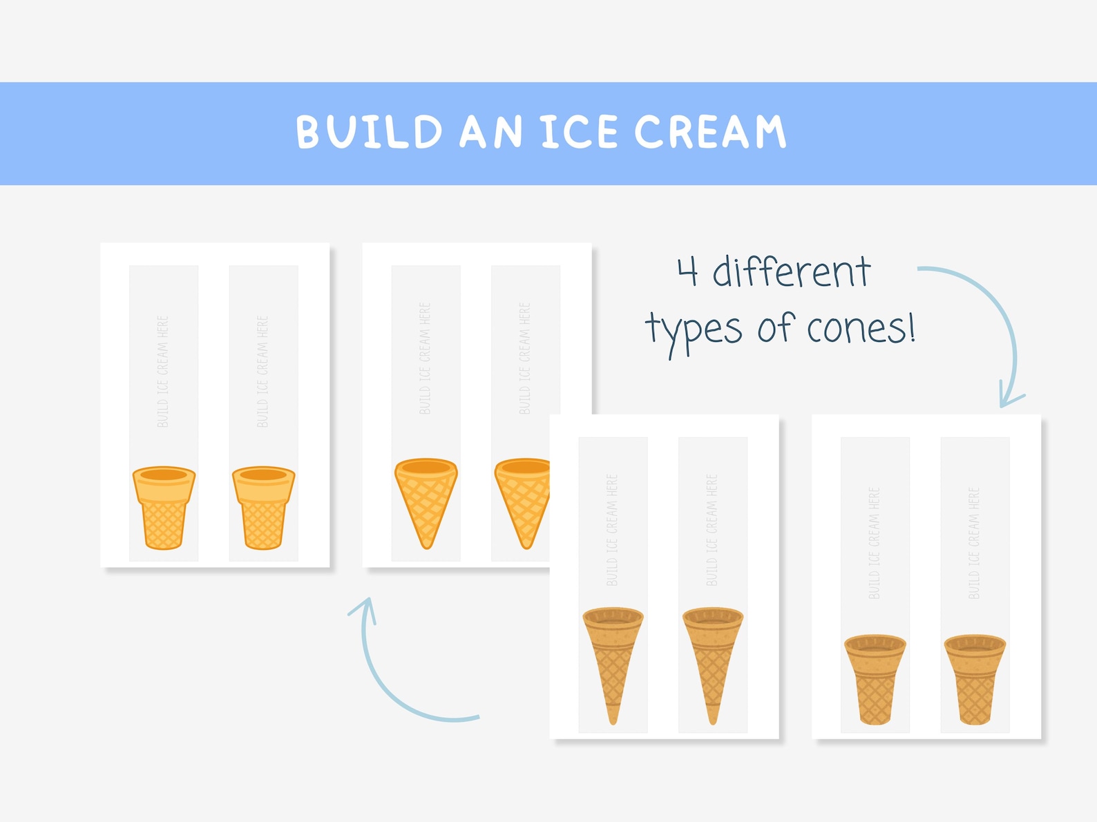 Kids Activity Page, Quiet Book Insert, Ice Cream Builder, Busy Binder ...