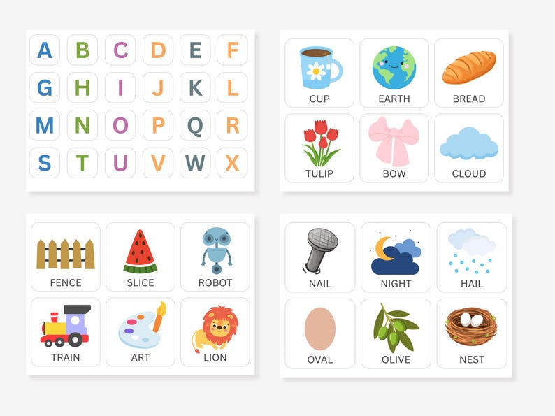 Alphabet Letter Matching Game: ABC Alphabet Learning Activity ...