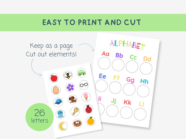 ABC Learning Letter Matching Printable, Letter Matching Activity ...