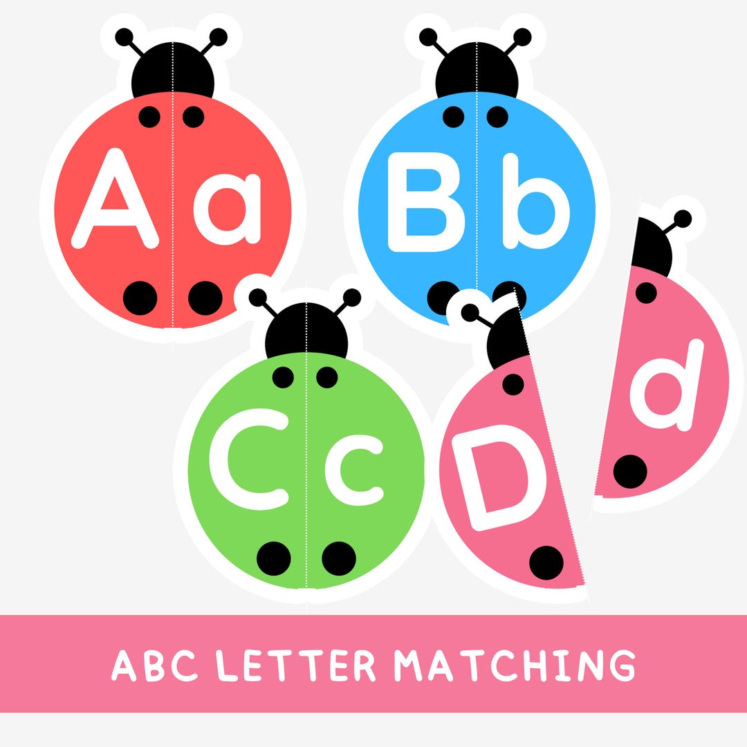 Ladybug ABC Alphabet Matching Cards: Montessori Learning Activity, PDF ...