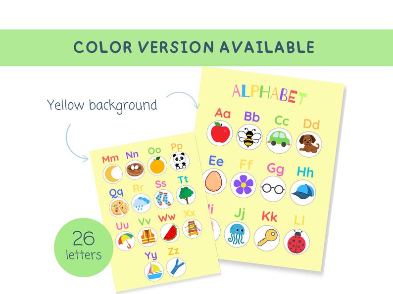ABC Learning Letter Matching Printable, Letter Matching Activity, Toddler Folder Game, File ...