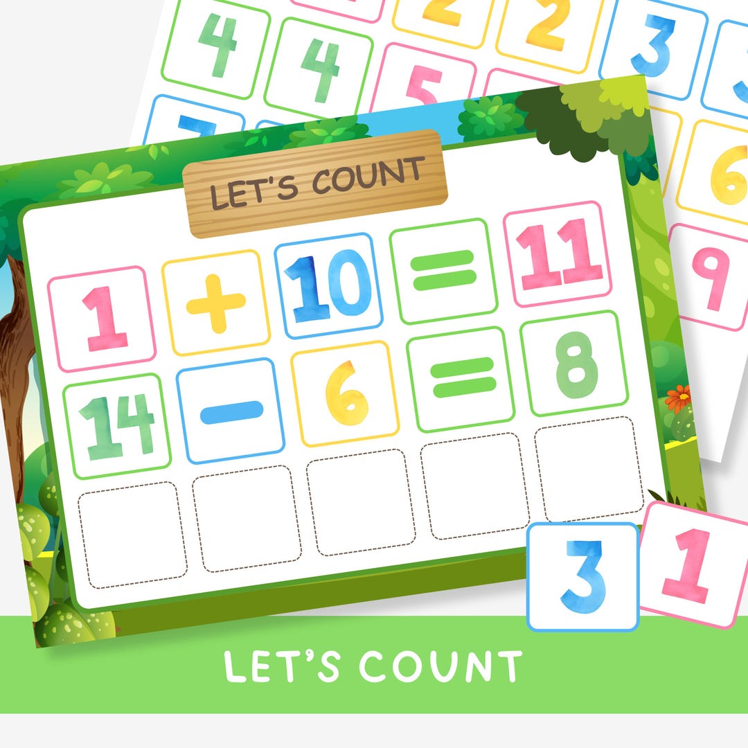 Let's Count Preschool Math, Beginning Math, Counting, Learning Numbers ...