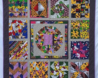 Handmade Quilt, African Queen Quilt, African Fabric Quilt, One-of-a ...