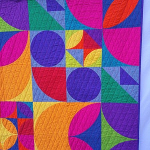 Colorful Bloem Throw Quilt - Etsy