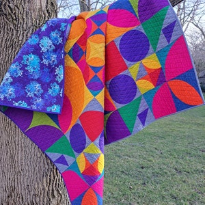 Colorful Bloem Throw Quilt - Etsy
