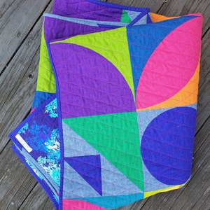 Colorful Bloem Throw Quilt - Etsy