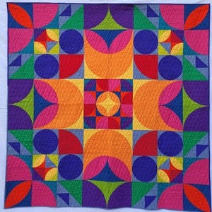 Colorful Bloem Throw Quilt - Etsy