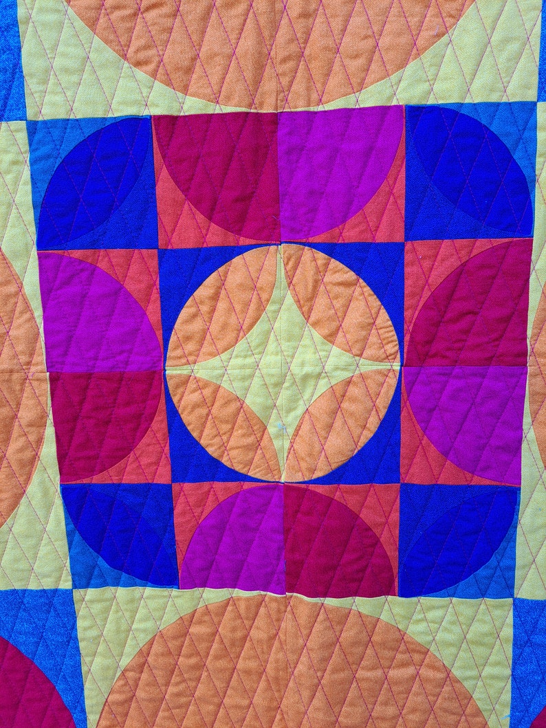 Colorful Bloem Throw Quilt - Etsy