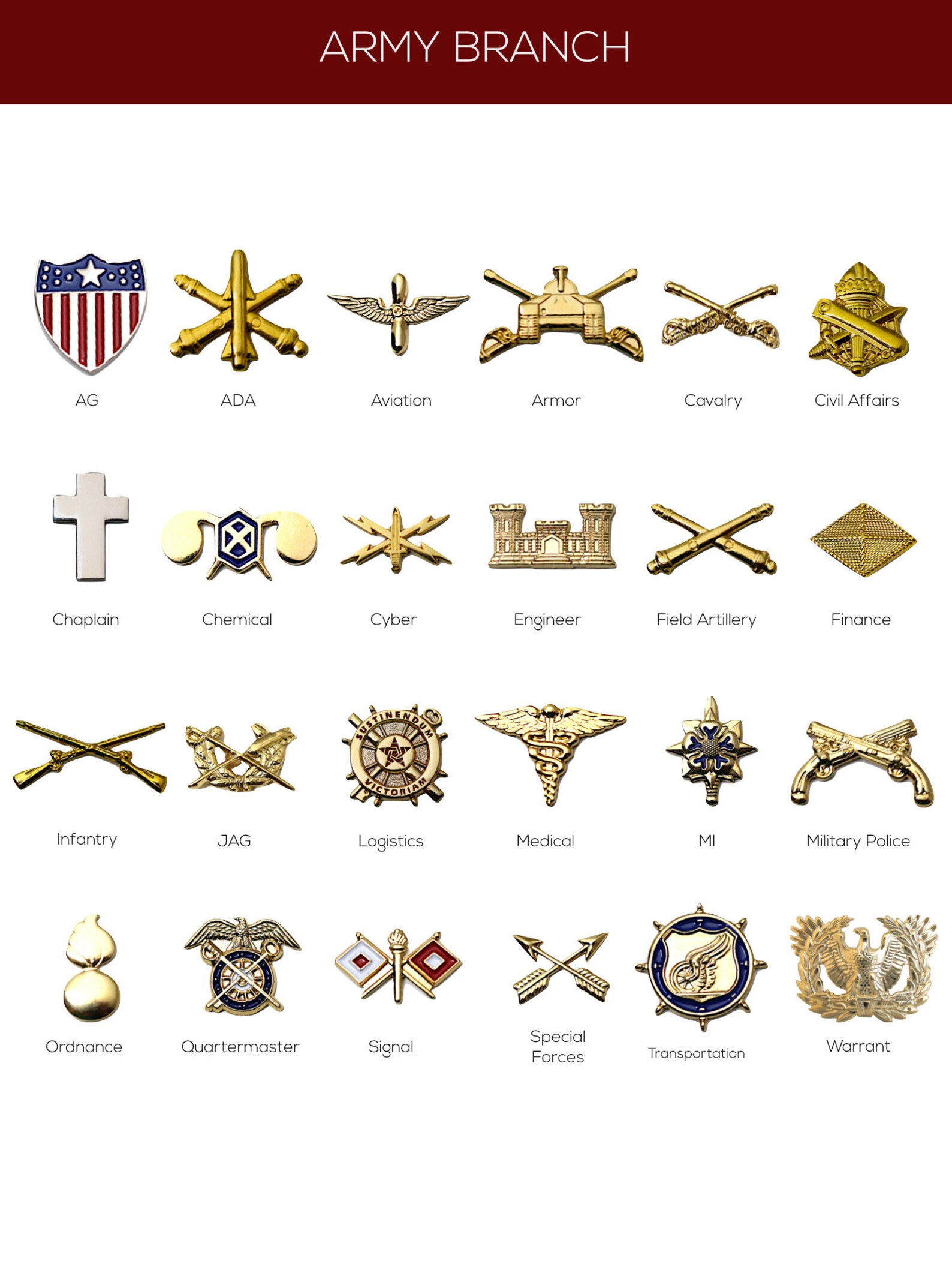 Custom Brooch 1 of 2 Options Military Brooch Military - Etsy