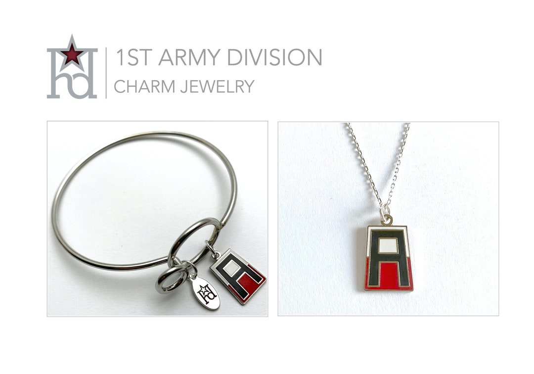 1st Army Jewelry - Army Unit Charm Necklace and Bracelet - Etsy