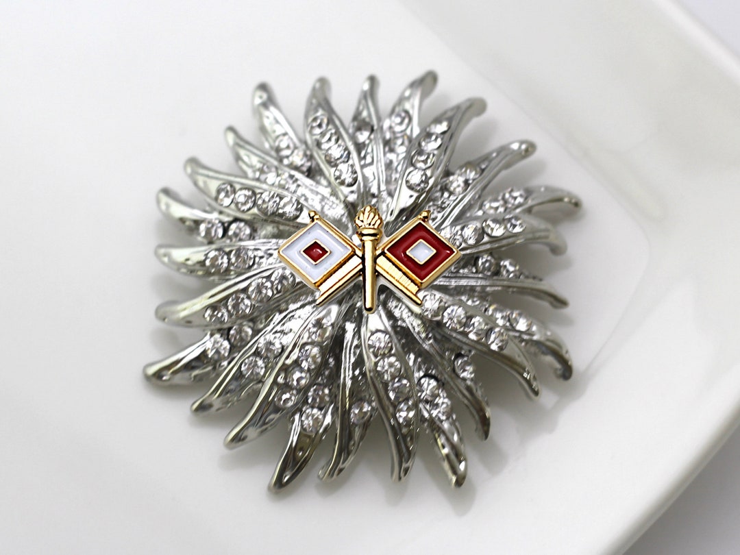 Signal Corps Brooch | Army Jewelry | Broach Pin | Signal Wife Signal ...