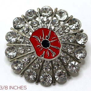 Red Poppy Brooch | Remembrance Flower | Remembrance Day | Military Gify ...