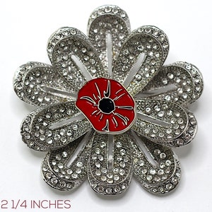 Red Poppy Brooch | Remembrance Flower | Remembrance Day | Military Gify ...