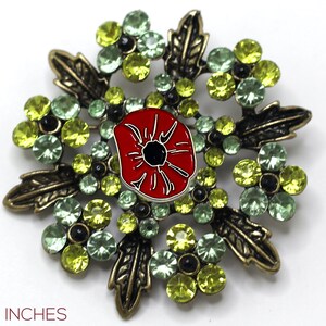 Red Poppy Brooch | Remembrance Flower | Remembrance Day | Military Gify ...