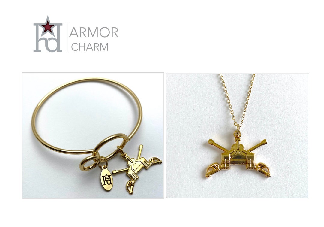 Armor Charm Jewelry | Armor Branch Necklace | Army Branch Bracelet ...