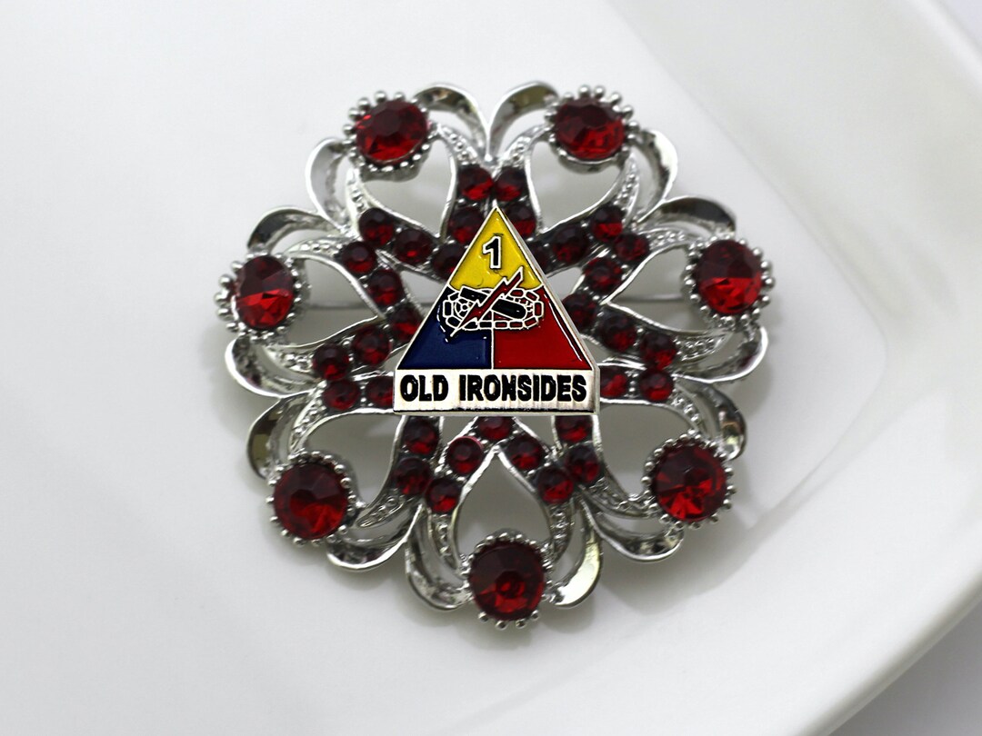 1st Armored Division Military Brooch: Army Unit Jewelry for Wife, Mom ...