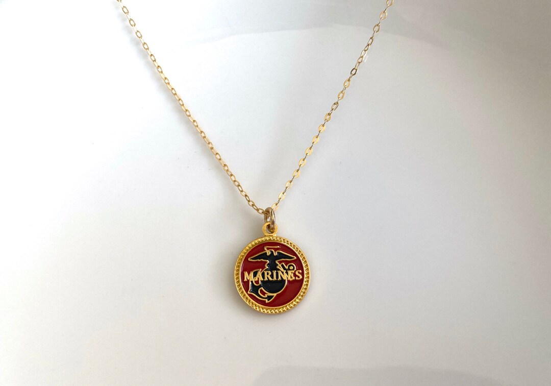 Marine Corps Charm Necklace | Patriotic | US Marines | Charm Necklace ...