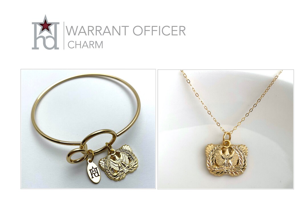 Warrant Officer Jewelry: Army Charm Necklace and Bracelet - Etsy