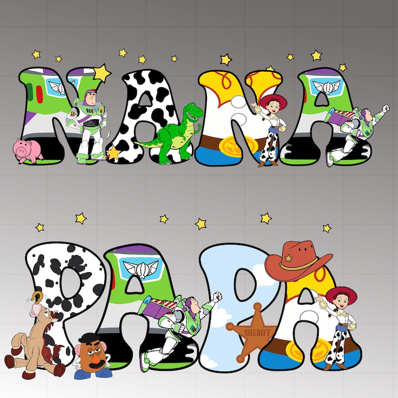 Toy Story Family PNG Bundle, Papa Nana PNG, Disney Pixar Digital ...