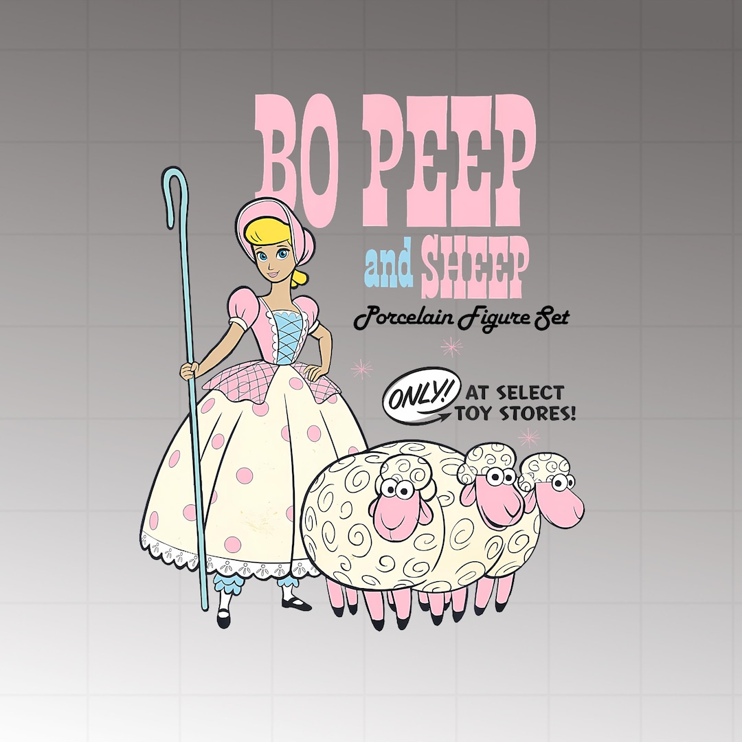 Bo Peep and Sheep Png, Toy Story Png, Bo Peep Png, Retro Toy Story Png ...