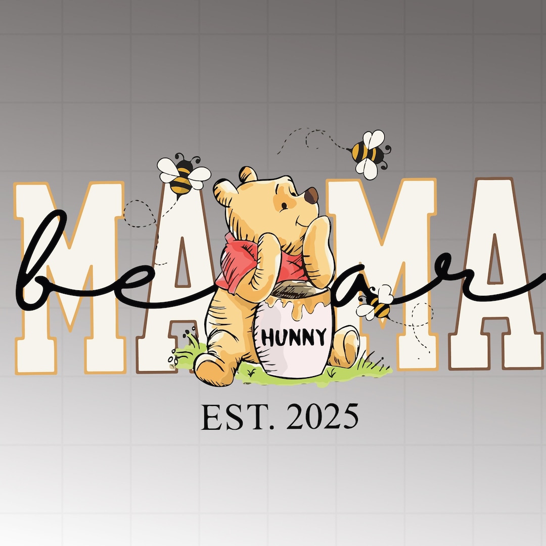 Mama Bear Png, Winnie Mama Png, Winnie the Pooh Mama Png, Mother's Day ...