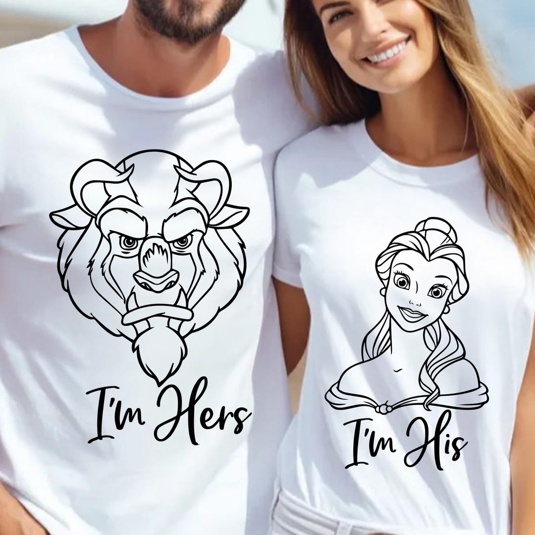 I'm His Beauty Png, I'm Her Beast Png, Beauty and the Beast PNG, Belle ...