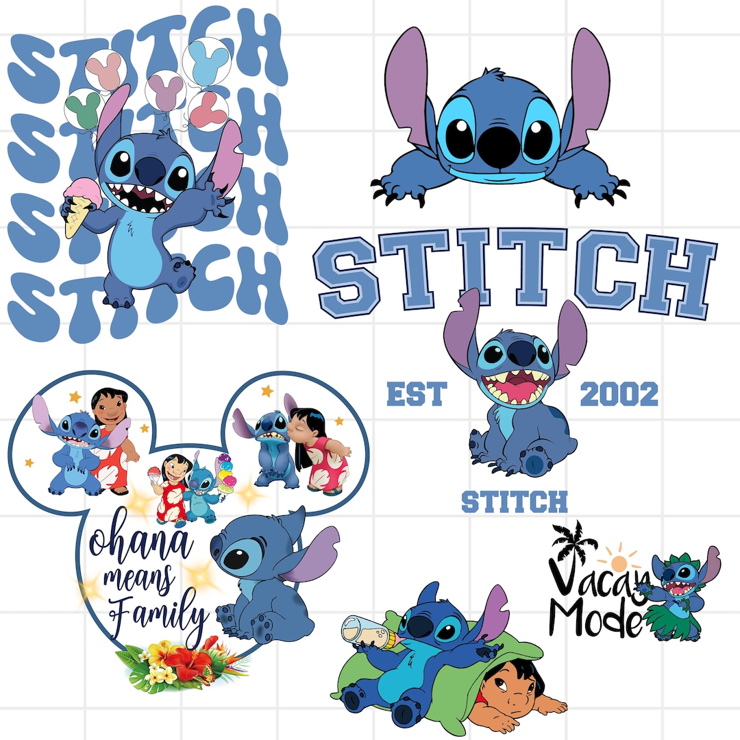 Stitch PNG, Lilo et Stitch PNG, Stitch PNG, Clipart au point, lot de ...
