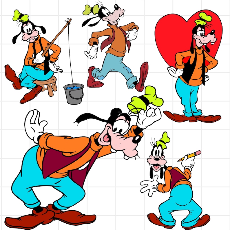 Goofy Png Bundle, Goofy Png Clipart Set, Mickey Mouse Friends, Goofy ...