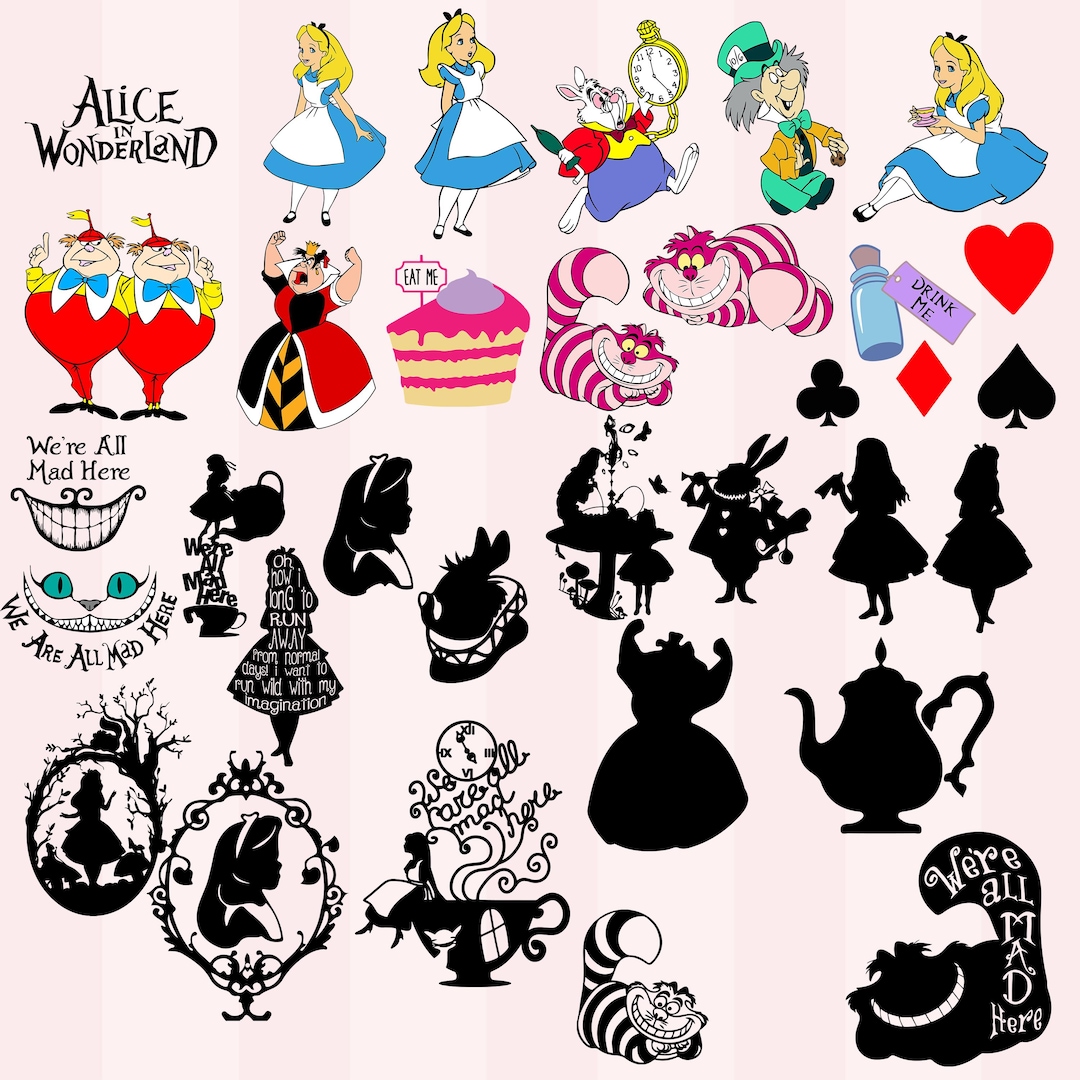 Alice in Wonderland Png Clipart, Alice in Wonderland Svg, Cheshire Cat ...