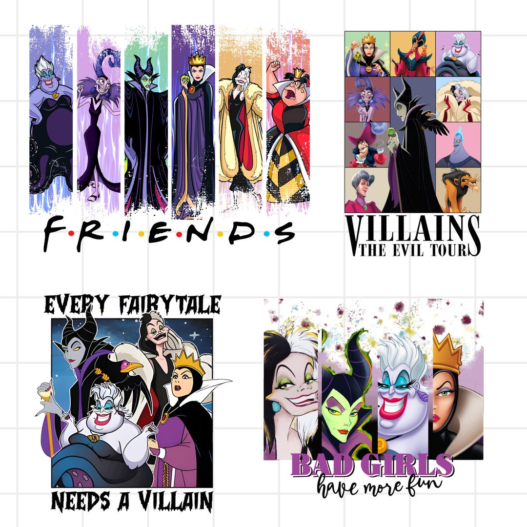 Bad Witches Club Png , Villains Character Png, Retro Halloween Witch ...