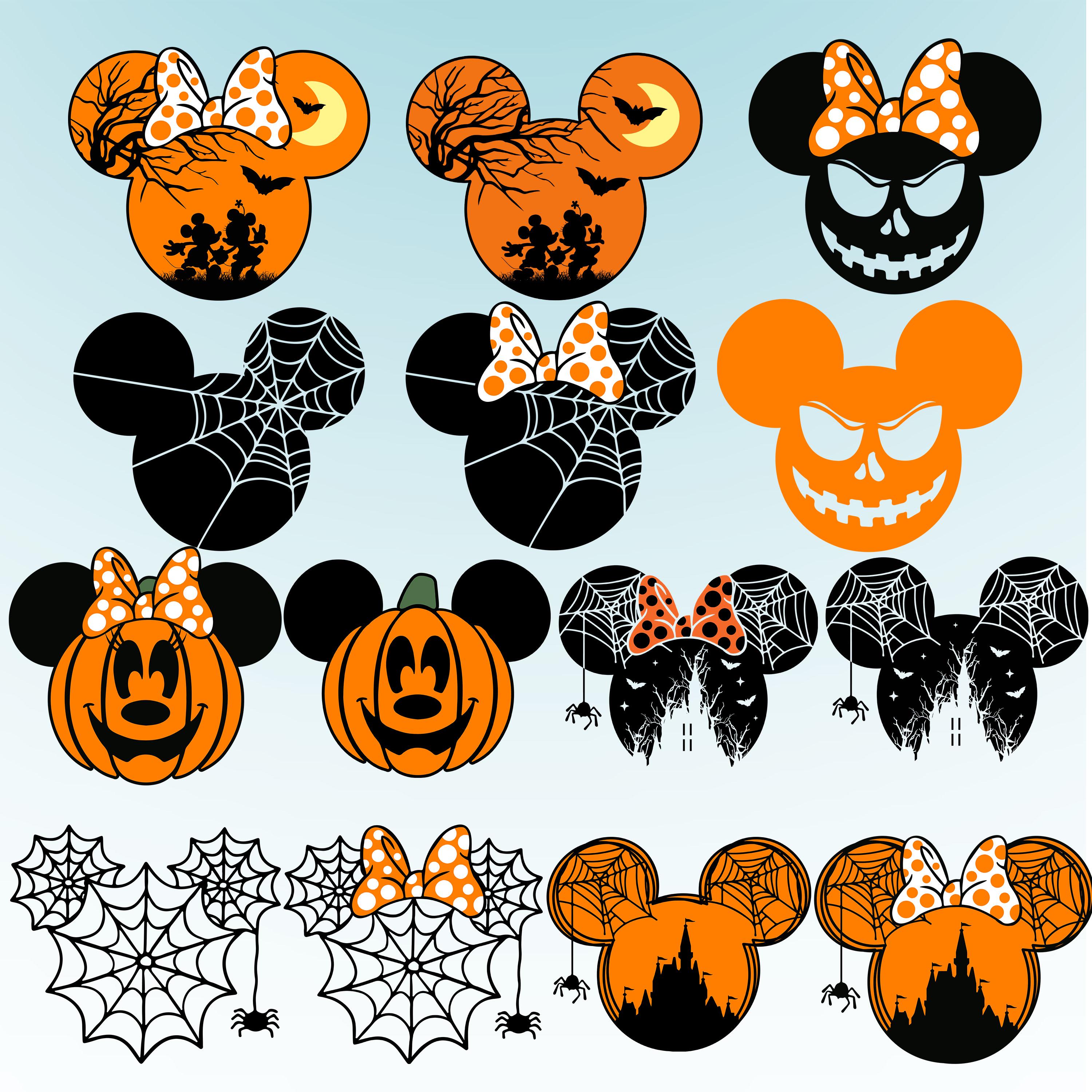 Halloween Mouse and Friends PNG, Bundle, Trick or Treat Png, Spooky ...