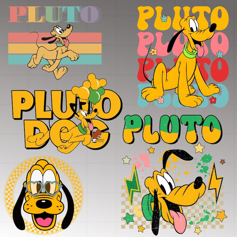 Pluto Png Bundle, Pluto Png Clip Art Set, Pluto Package, Instant ...