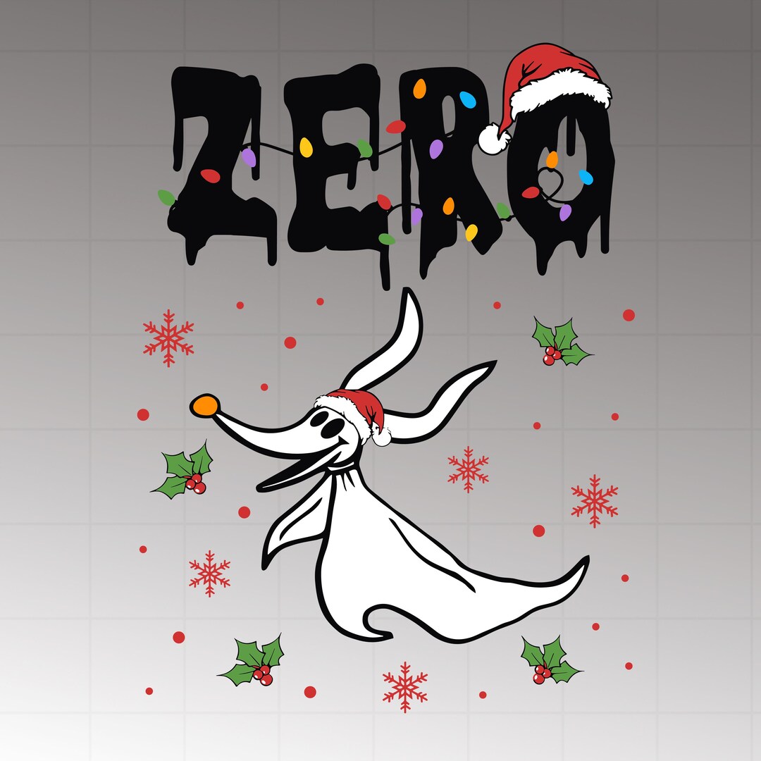 Zero Christmas PNG SVG Christmas Lights Png, Christmas Dog Png, Merry ...