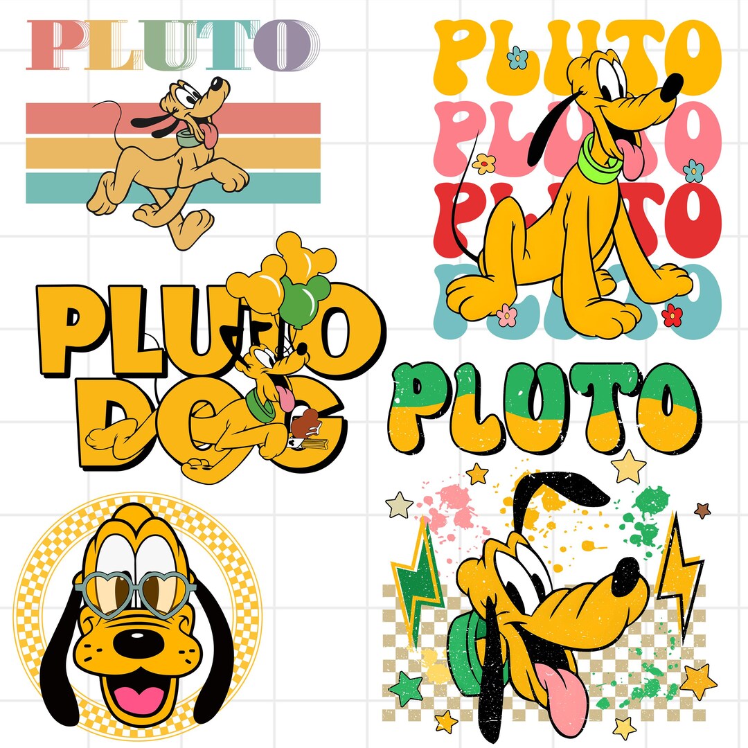 Pluto Png Bundle, Pluto Png Clip Art Set, Pluto Package, Instant ...