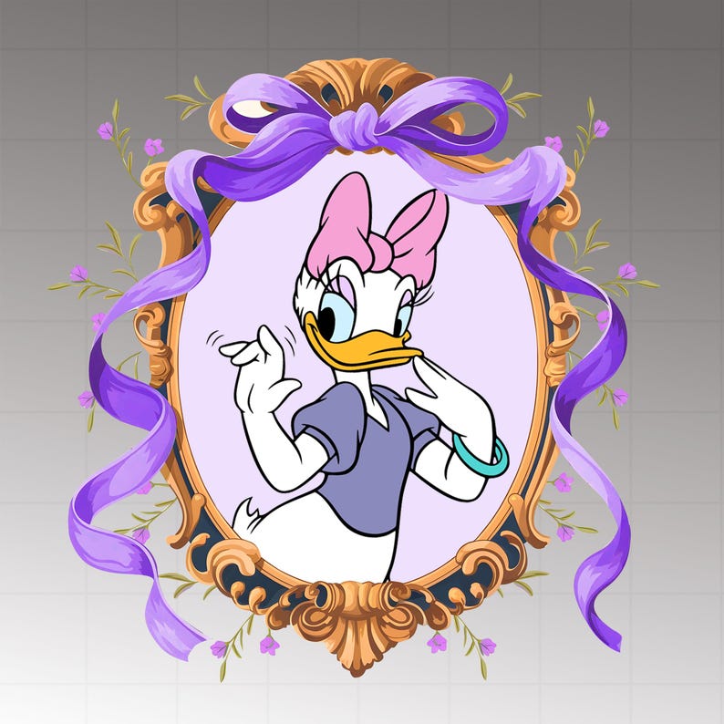 Daisy Duck Frame Bow PNG, Disney Digital Download, Custom Birthday ...