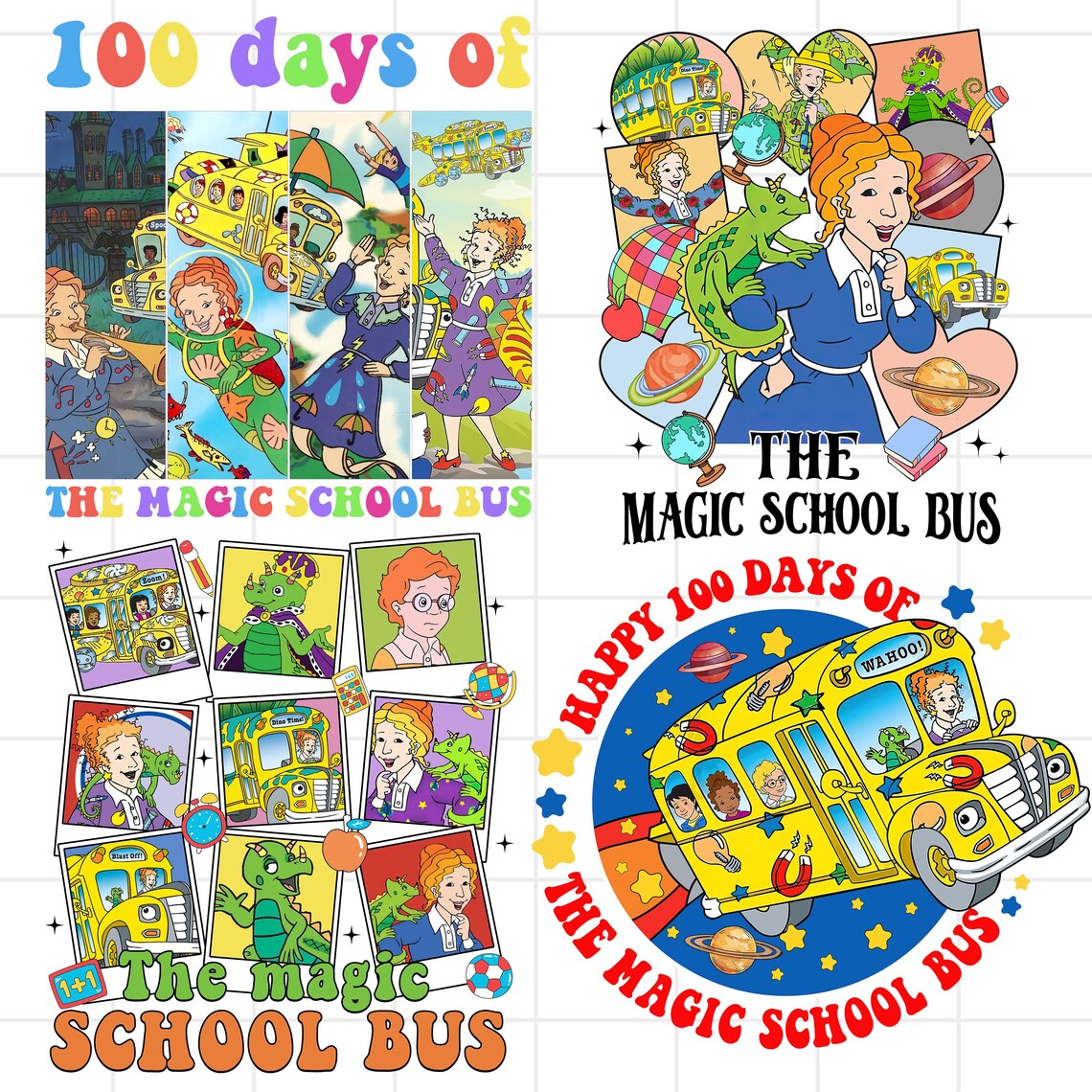 Teacher the Magic School Bus Bundle, Ms Frizzle Back to School Png ...