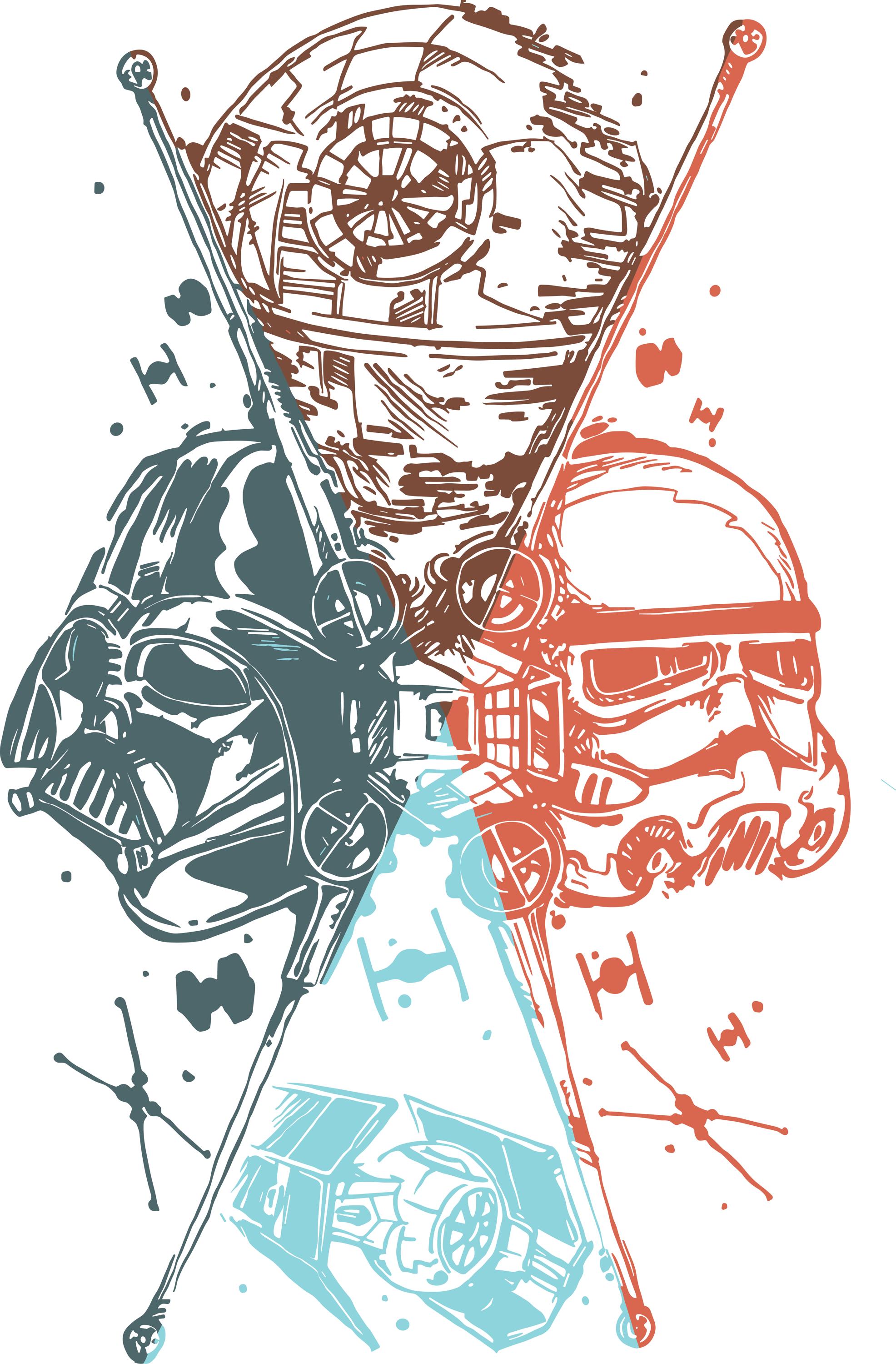 Vintage Star Wars 2 Sides Png, May the Force Be With You Png, Family ...
