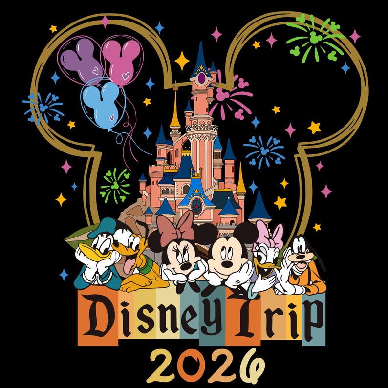 Disneyland 2026 PNG, Family Trip 2026 Png, Family Vacation 2026,magical ...