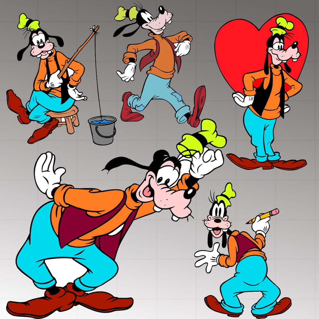 Goofy Png Bundle, Goofy Png Clipart Set, Mickey Mouse Friends, Goofy ...