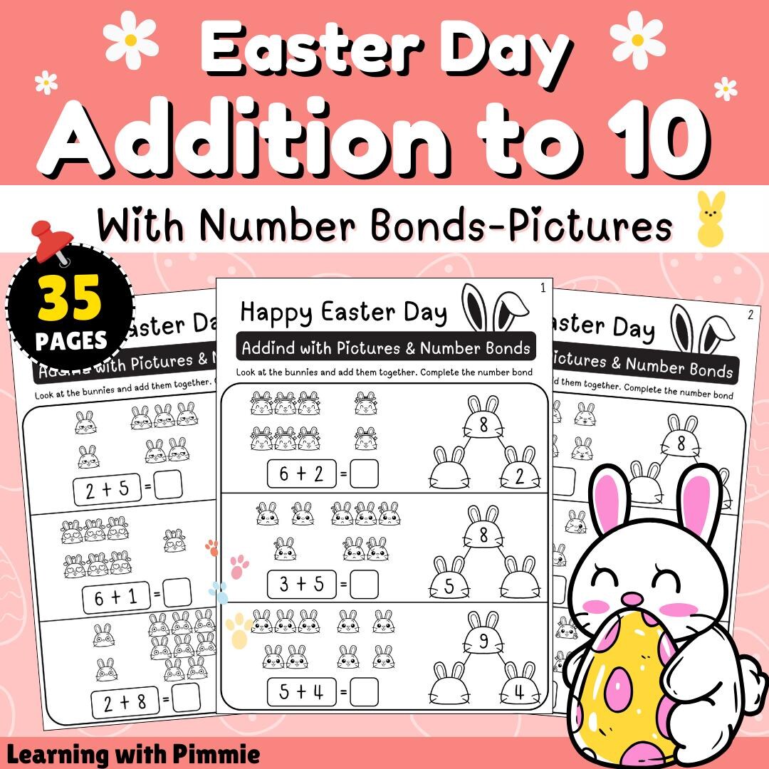 Easter Day Addition to 10 With Number Bonds-pictures Worksheets ...