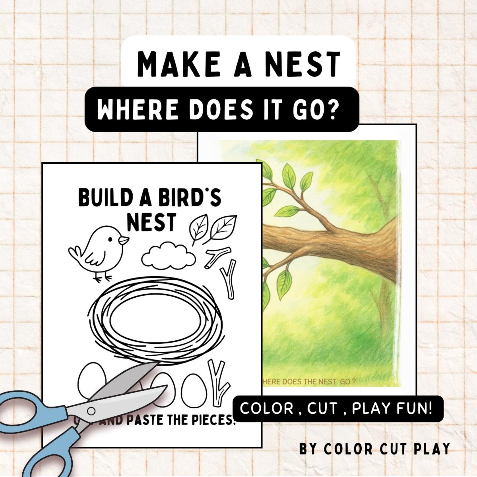 Nature Crafts Busy Book for Kids – Printable Nature Activities, Cut and ...