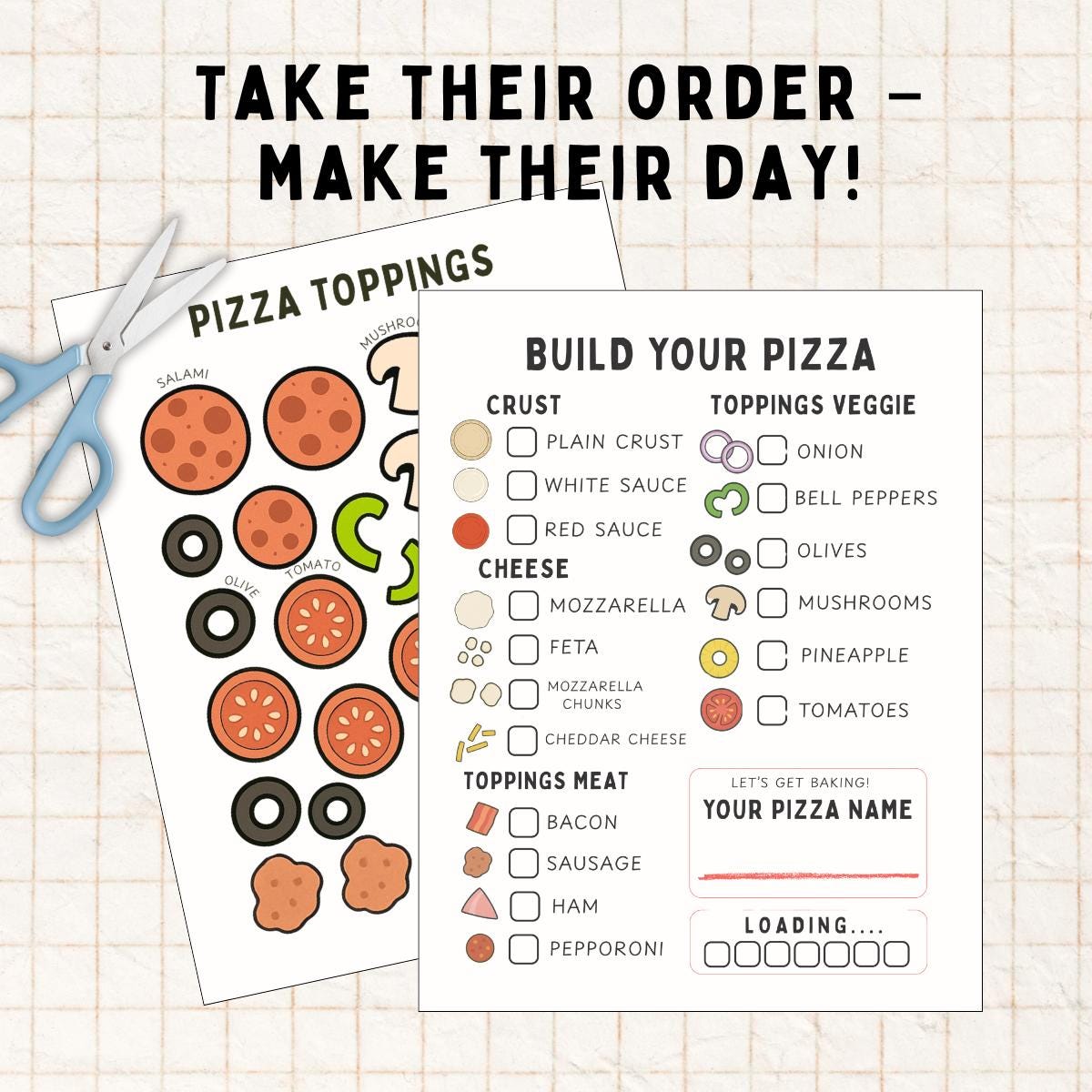 Build a Pizza & Popsicle Printable – Cut and Paste Food Craft for Kids ...