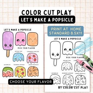 Build a Popsicle Printable – Cut and Paste Summer Craft for Kids ...