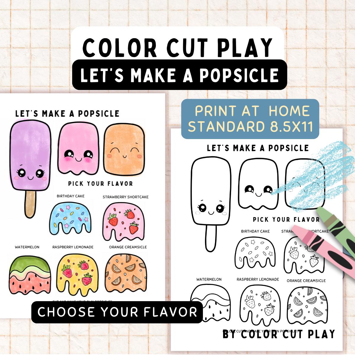 Build a Popsicle Printable – Cut and Paste Summer Craft for Kids ...