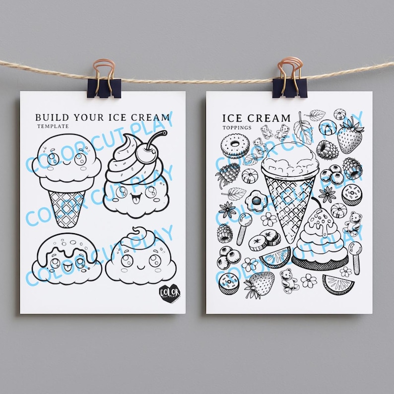 Build Your Own Ice Cream – Printable Paper Craft for Kids! - Etsy
