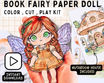Baking Fairy Printable Paper Doll for Kids | Color, Cut & Play Craft ...