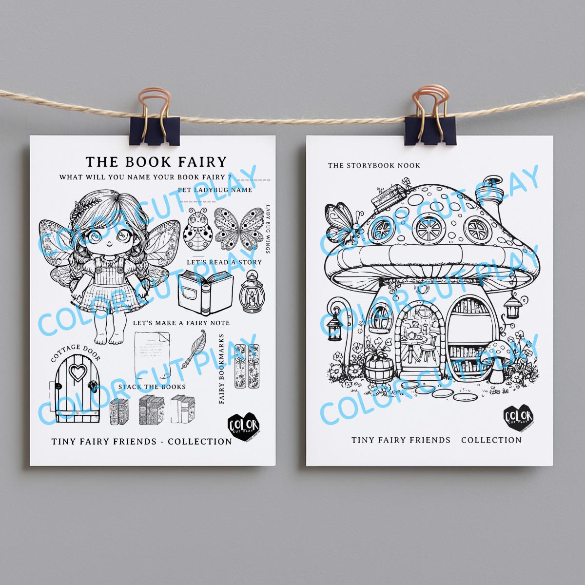 Book Fairy Printable Paper Doll for Kids | Color, Cut & Play Craft ...